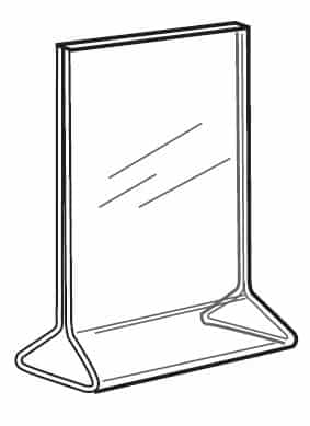 ACRYLIC SIGN HOLDER TOP LOADING 3X5 - Detroit Store Fixture Co ...