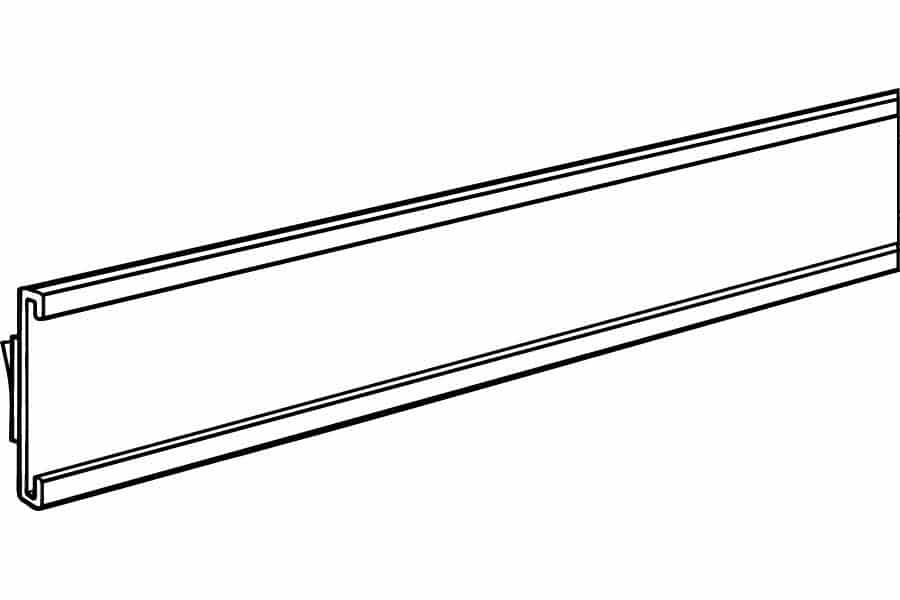 C-CHANNEL DATA STRIP WITH ADHESIVE BACK WHITE - Detroit Store Fixture ...