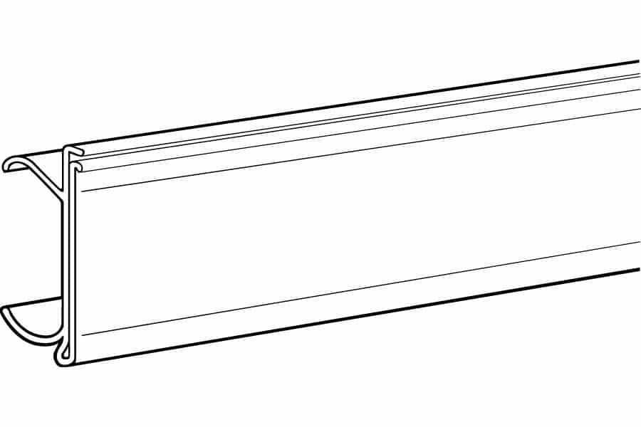 LABEL HOLDER FOR METRO SHELVING BLACK/CLEAR COVER - Detroit Store ...