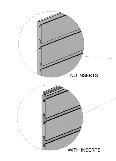 WHITE SLATWALL WITH ALUMINUM INSERTS 4'H X 8'L - Detroit Store Fixture ...