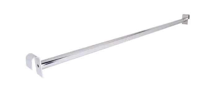 Gridwall STRAIGHT HANGRAIL CHROME 48″ | Detroit Store Fixture