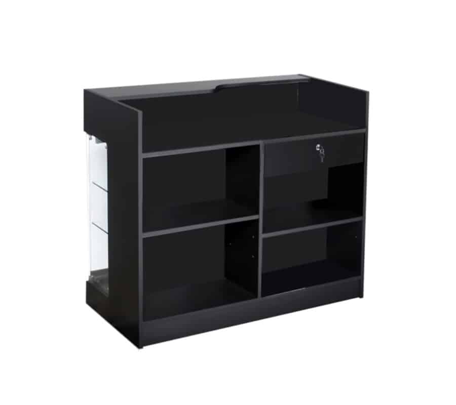 4FT LEDGE TOP COUNTER WITH SHOWCASE OPTIONS | Detroit Store Fixture