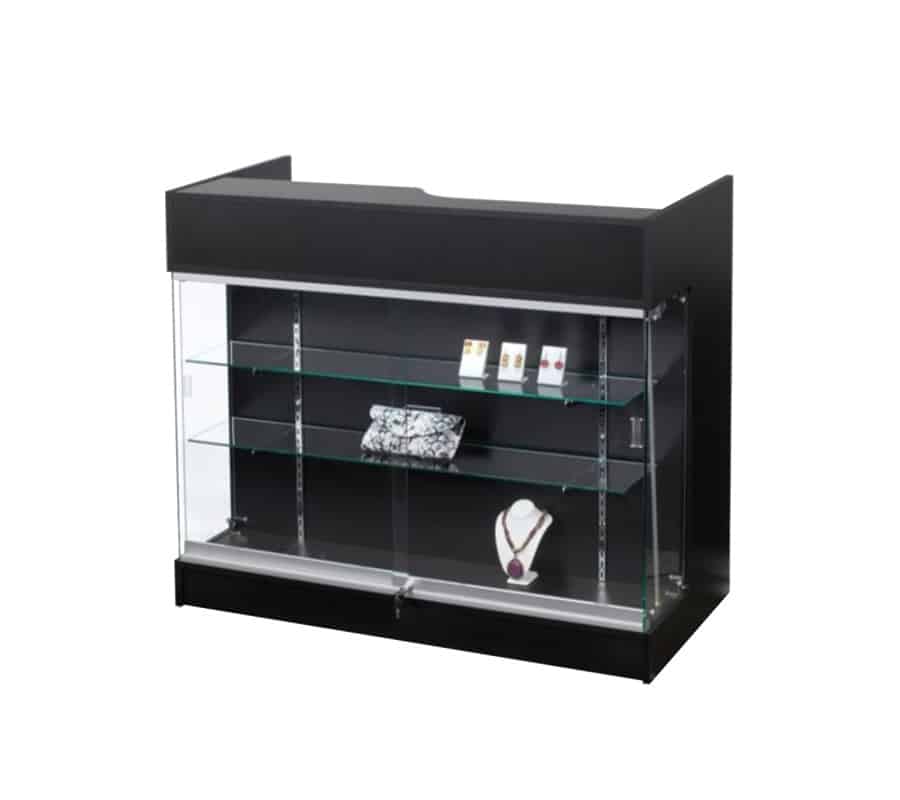 4FT LEDGE TOP COUNTER WITH SHOWCASE OPTIONS | Detroit Store Fixture