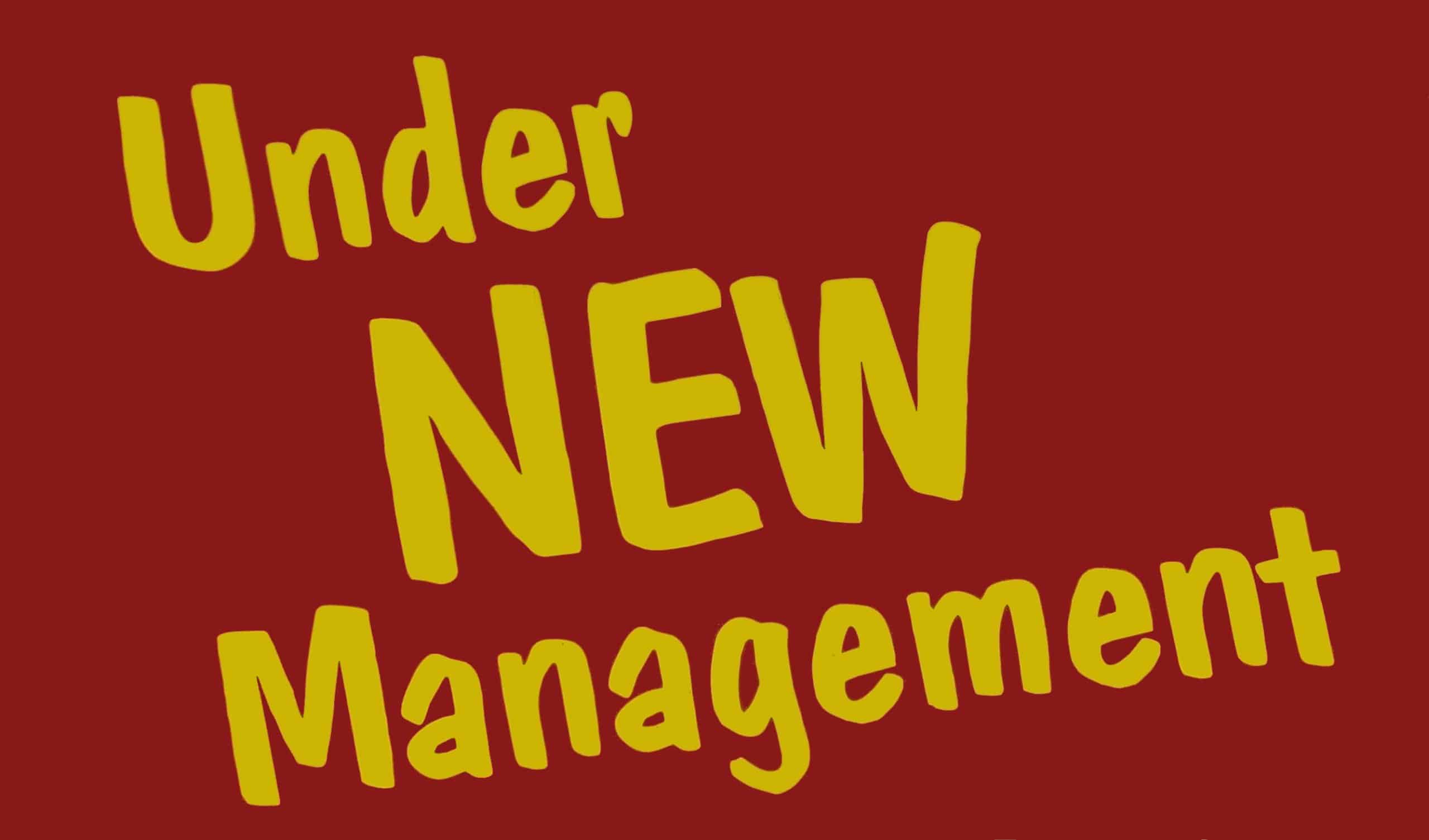 UNDER NEW MANAGEMENT BANNER | Detroit Store Fixture